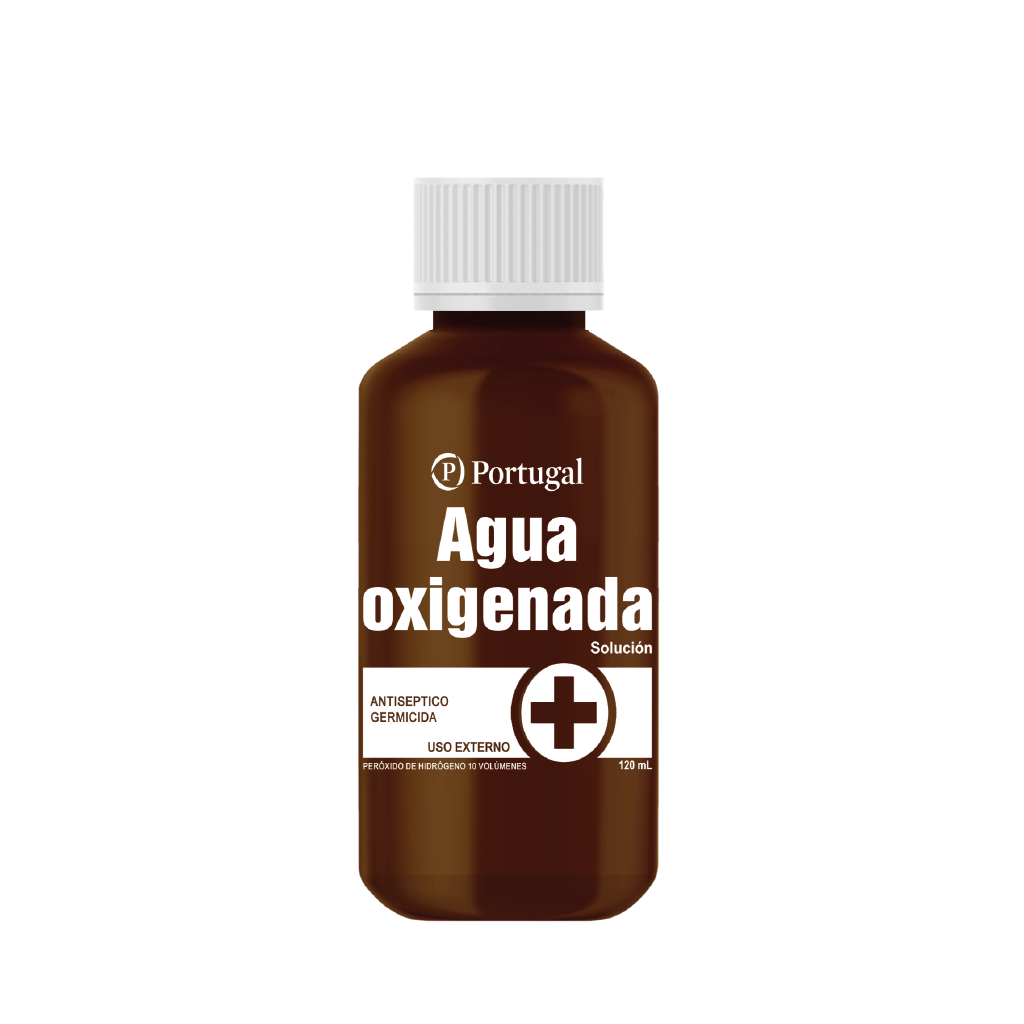 Agua Oxigenada 10 V 120 ml. Botella vidrio – BOTICAPORTUGAL